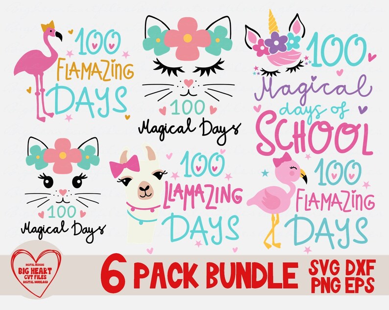 100 Days of School Svg Bundle School Svg Bundle 100th Day of - Etsy