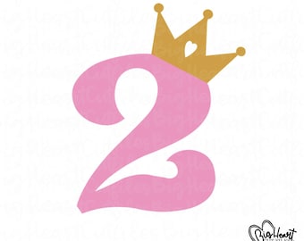 Pink Number 2 With Crown