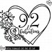 92 and Fabulous Svg, Png, Jpg ,dxf, 92nd Birthday Svg, Birhtday Svg, 92 ...