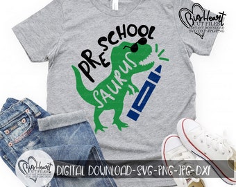 Preschool Saurus Svg Png Jpg Dxf Dinosaur Svg Back to | Etsy