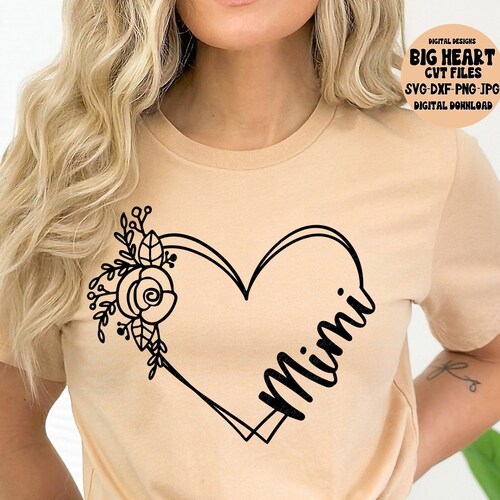 Mimi Heart Svg Png Jpg Dxf Mother's Day Svg Mimi Svg - Etsy