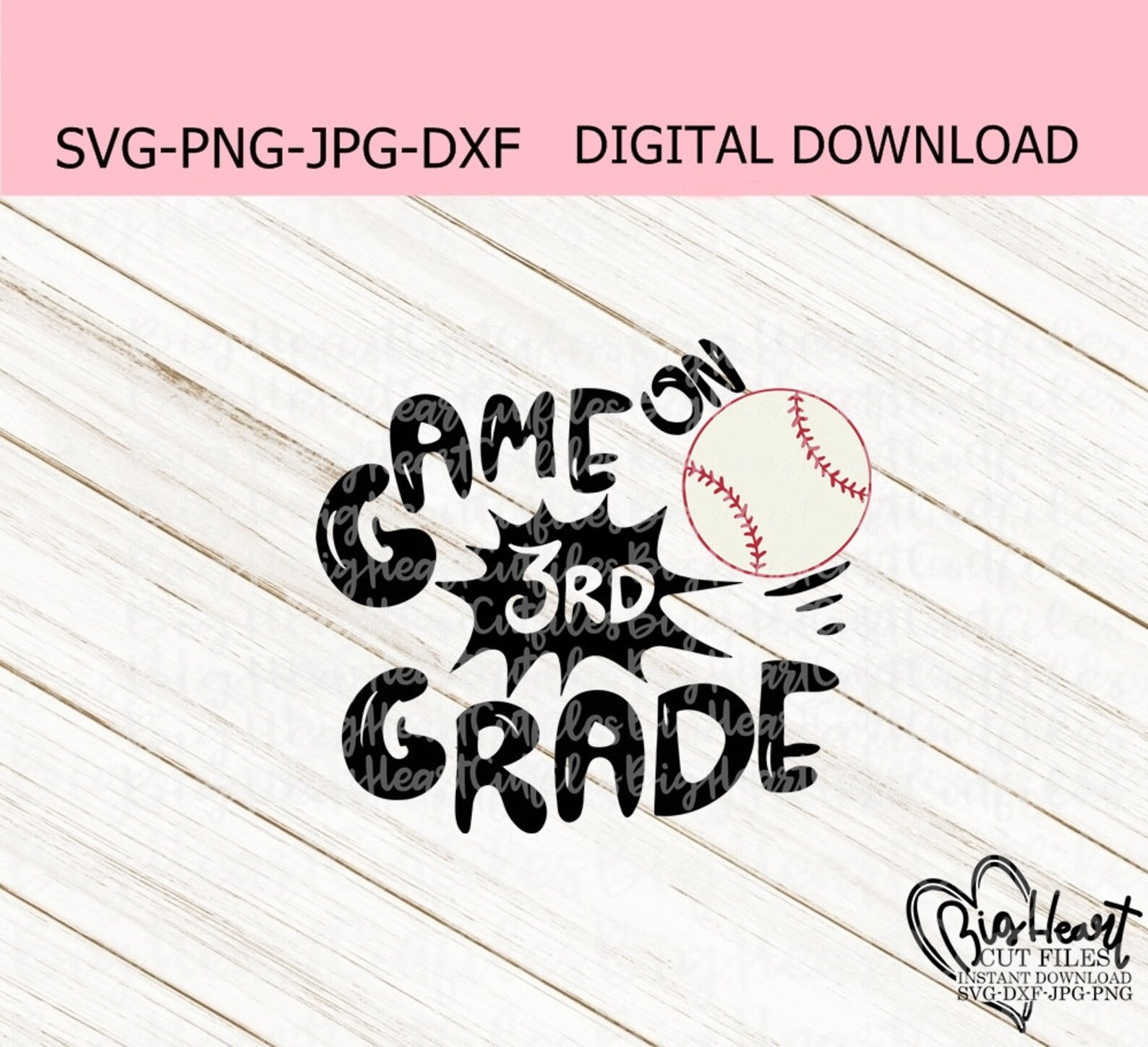 Game On 3rd Grade Svg Png Jpg Dxf Third Grade Svg 3rd | Etsy