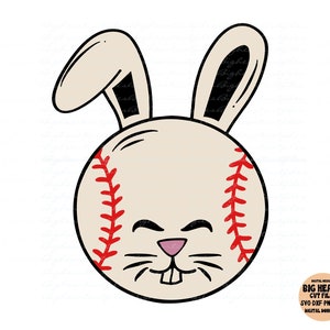 Baseball Bunny Svg, Png, Jpg, Dxf, Baseball Svg, Easter Bunny Svg ...