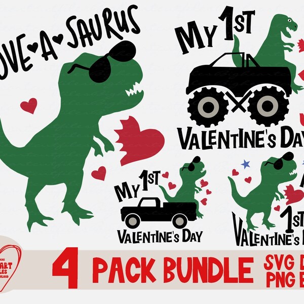 Dinosaur Valentine Clipart - Etsy