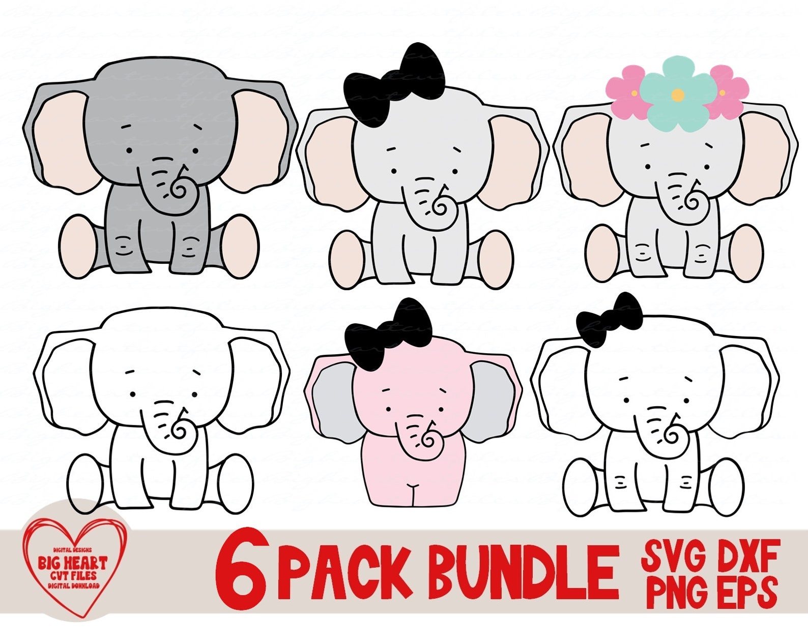 Baby Elephant Svg Bundle Elephant Svg Bundle Svg Png Dxf - Etsy