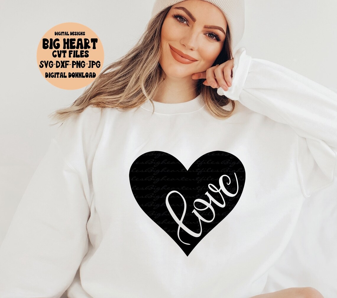 Love Heart Svg Png Jpg Dxf Love Svg Heart Svg Valentine - Etsy