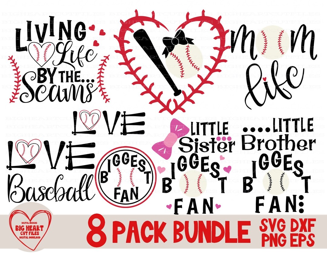 Baseball Bundle Svg Png Dxf Eps Baseball Designs Digital Download - Etsy