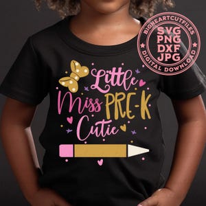 Little Miss Pre-k Cutie Svg Png Jpg Dx Girl Back to School Svg ...