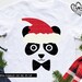 Panda Svg, Png, Jpg, Dxf, Panda With Santa Hat Svg, Christmas Panda Svg ...