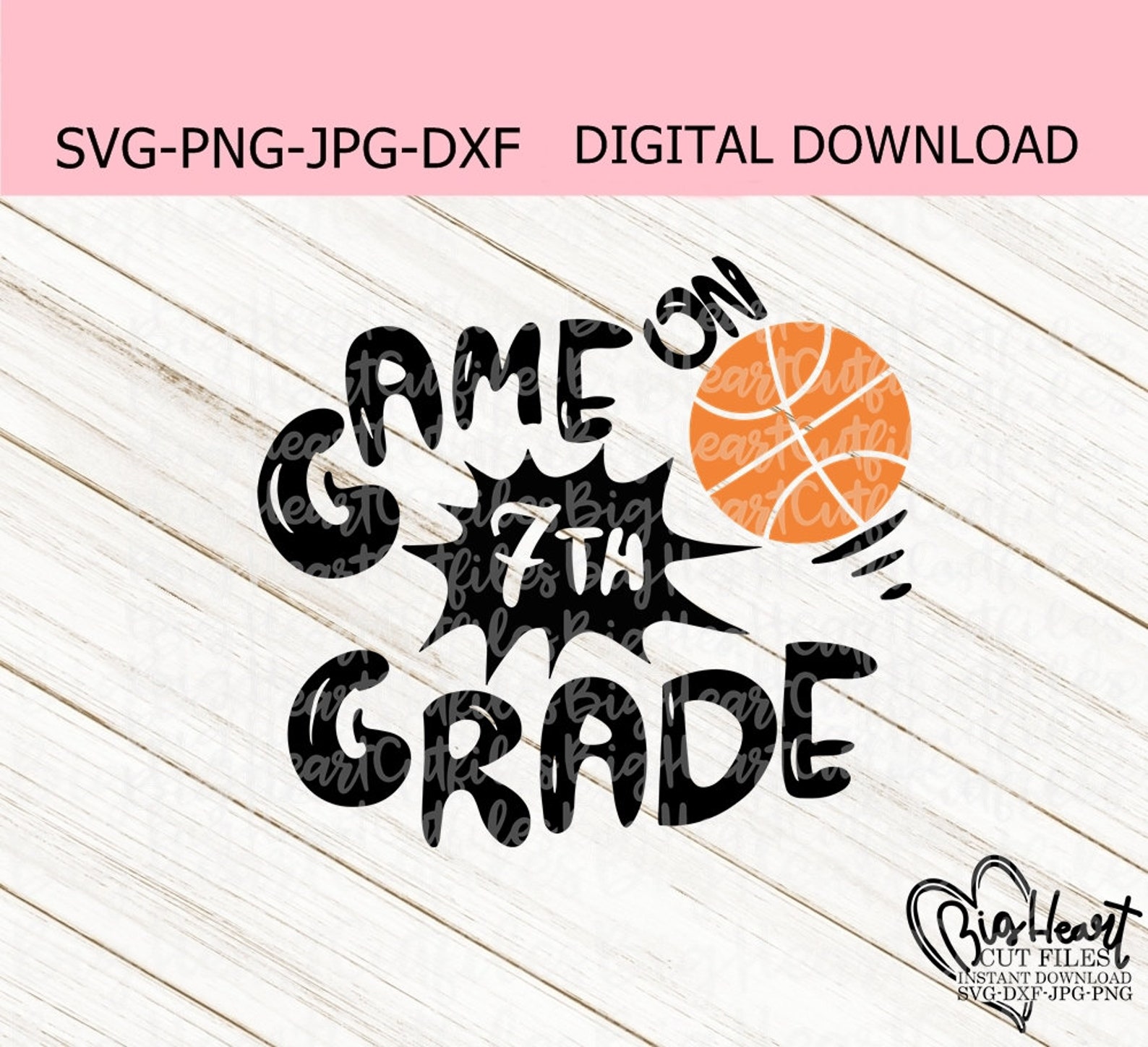 Game On 7th Grade Svg Png Jpg Dxf Seventh Grade Svg 7th | Etsy