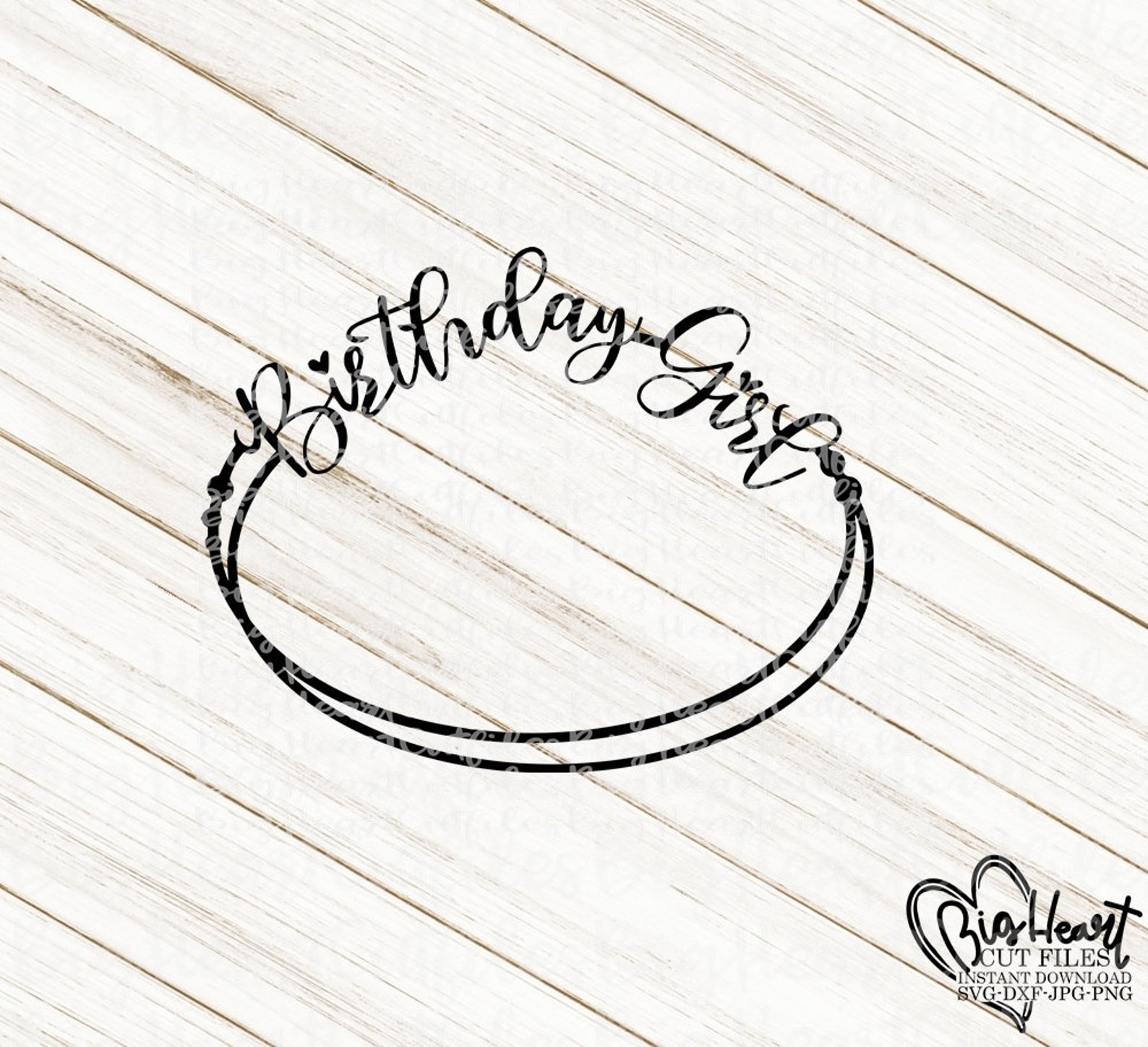 Birthday Girl Monogram Frame Svg Png Jpg Dxf Monogram | Etsy