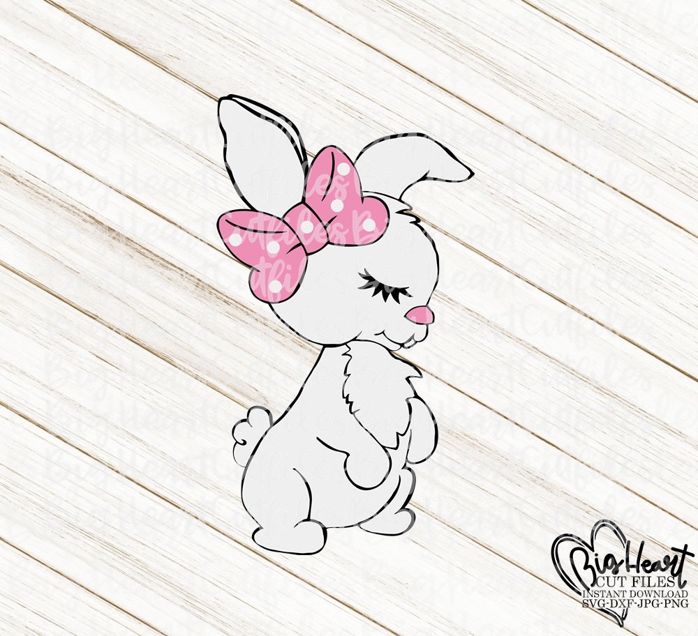 Easter Bunny Svg Png Jpg Dxf Easter Svg Cute Bunny With - Etsy