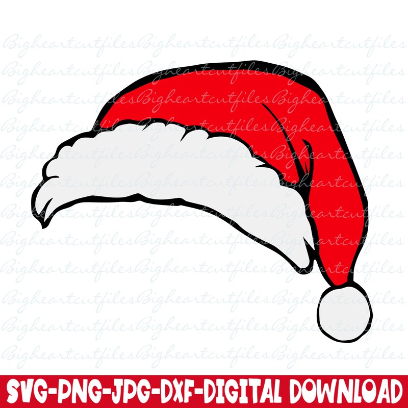 Santa Hat Svg - Etsy