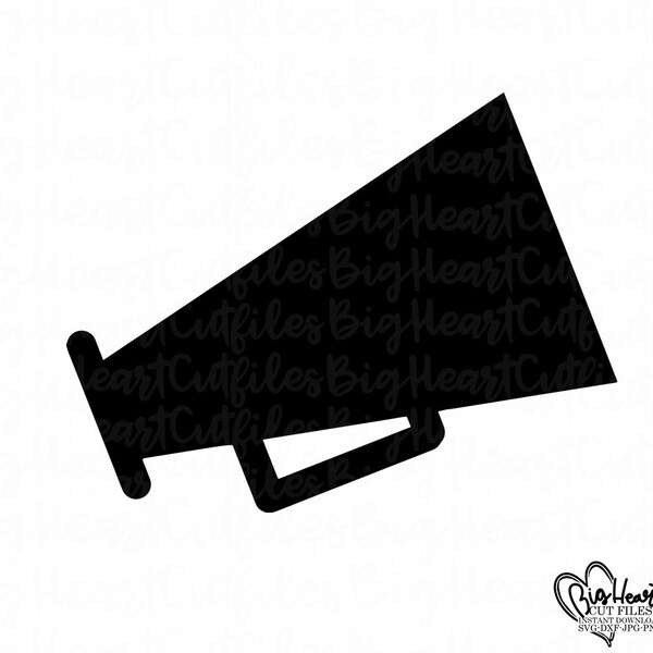 Cheer Megaphone Template - Etsy