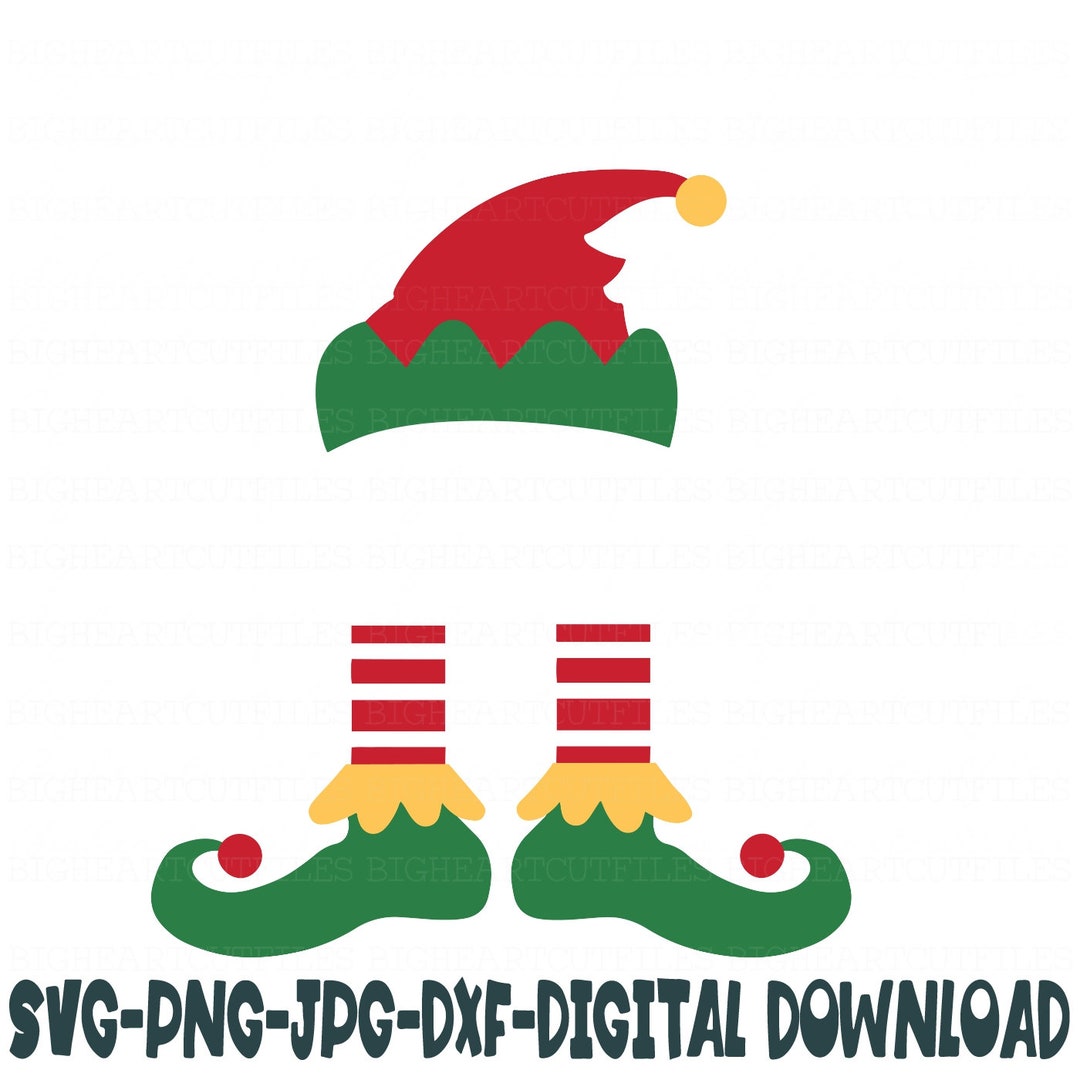 Christmas Elf Svg Png Jpg Dxf Elf Split Name Frame Svg Design ...