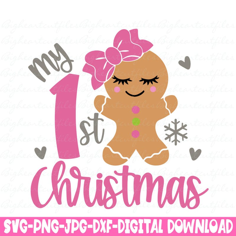 Girls First Christmas Svg - Etsy