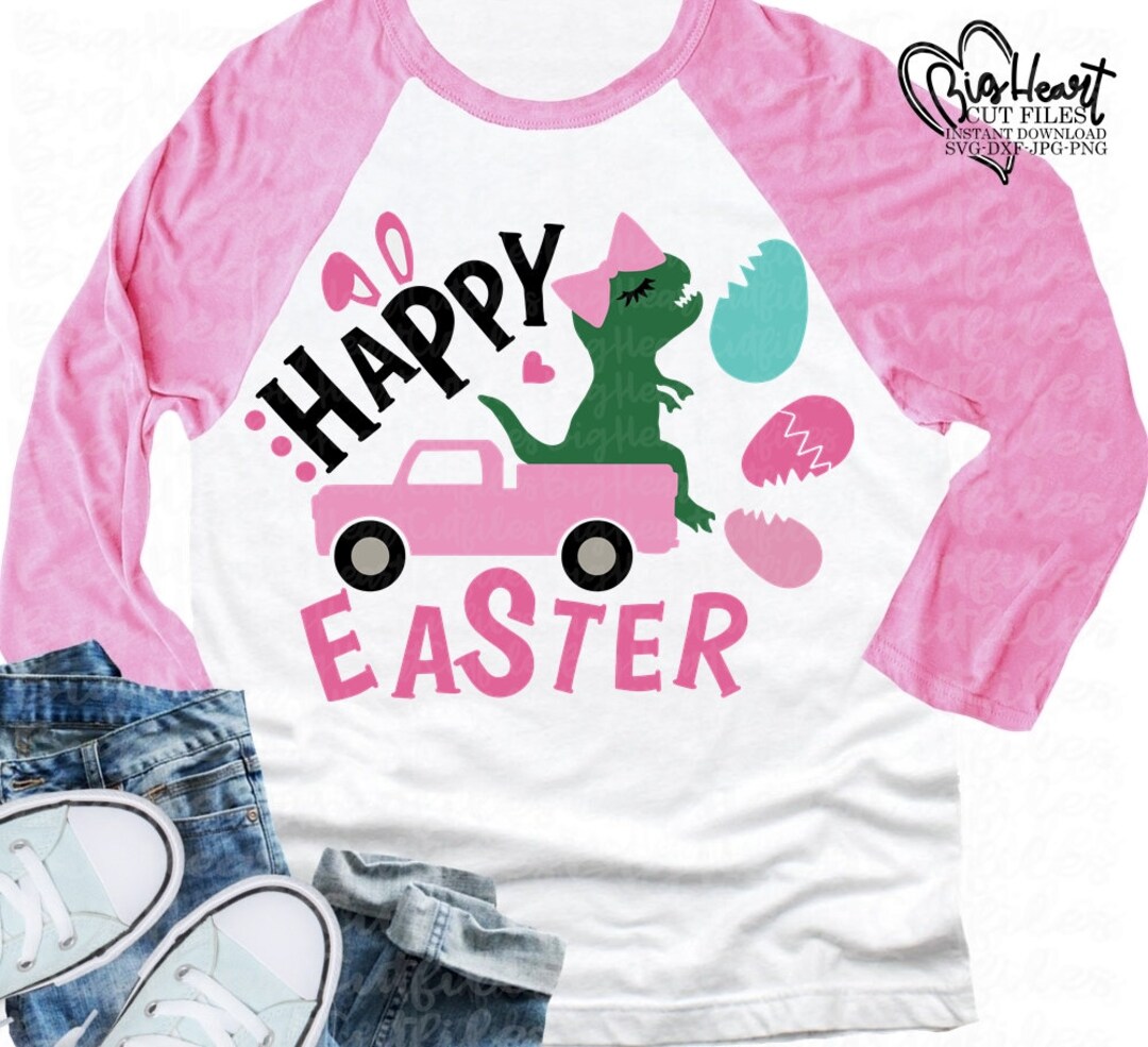 Easter Dinosaur Svg, Dinosaur Girl Easter Svg, Png,jpg,dxf, Dinosaur ...