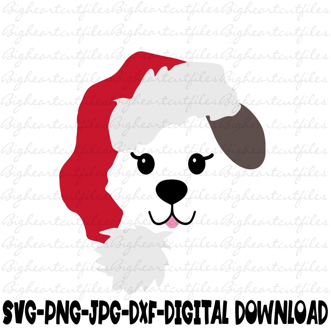 Christmas Puppy Svg,santa Puppy Svg,puppy With Santa Hat Svg,dog ...