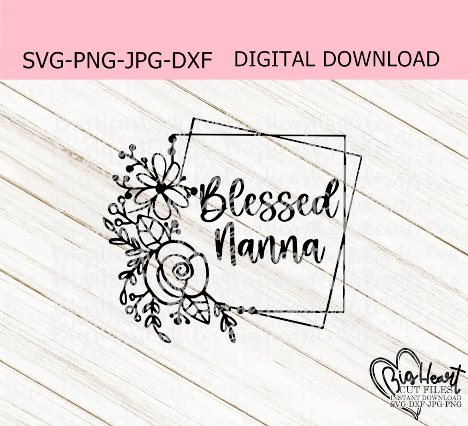 Blessed Nanna Svg Png Jpg Dxf Nanna Svg Sayings Grandma - Etsy
