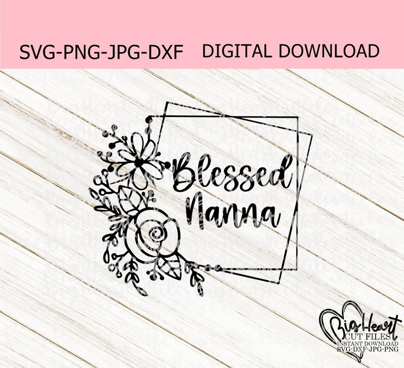 Blessed Nanna Svg Png Jpg Dxf Nanna Svg Sayings Grandma - Etsy