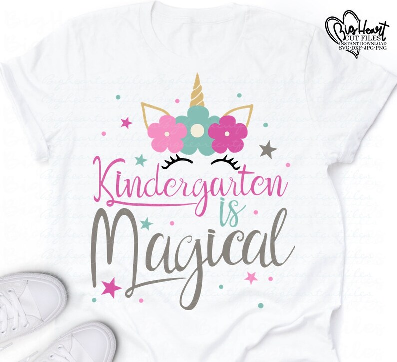 Kindergarten is Magical Svg Png Jpg Dxf Unicorn Girl - Etsy