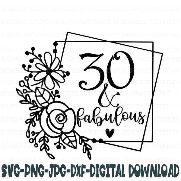 30th Birthday Svg - Etsy