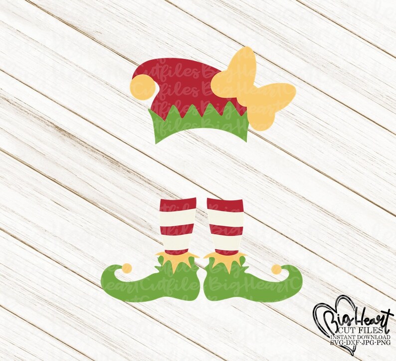 Elf Svg Png Jpg Dxf Elf Monogram Svg Elf Cut Files Elf - Etsy