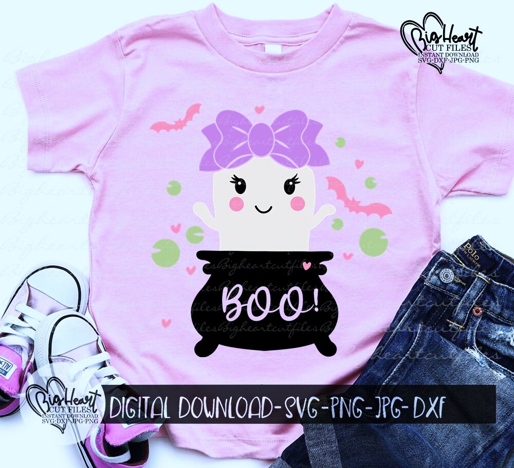 Boo Svg Png Jpg Dxf Halloween Girl Ghost Svg Ghost in - Etsy