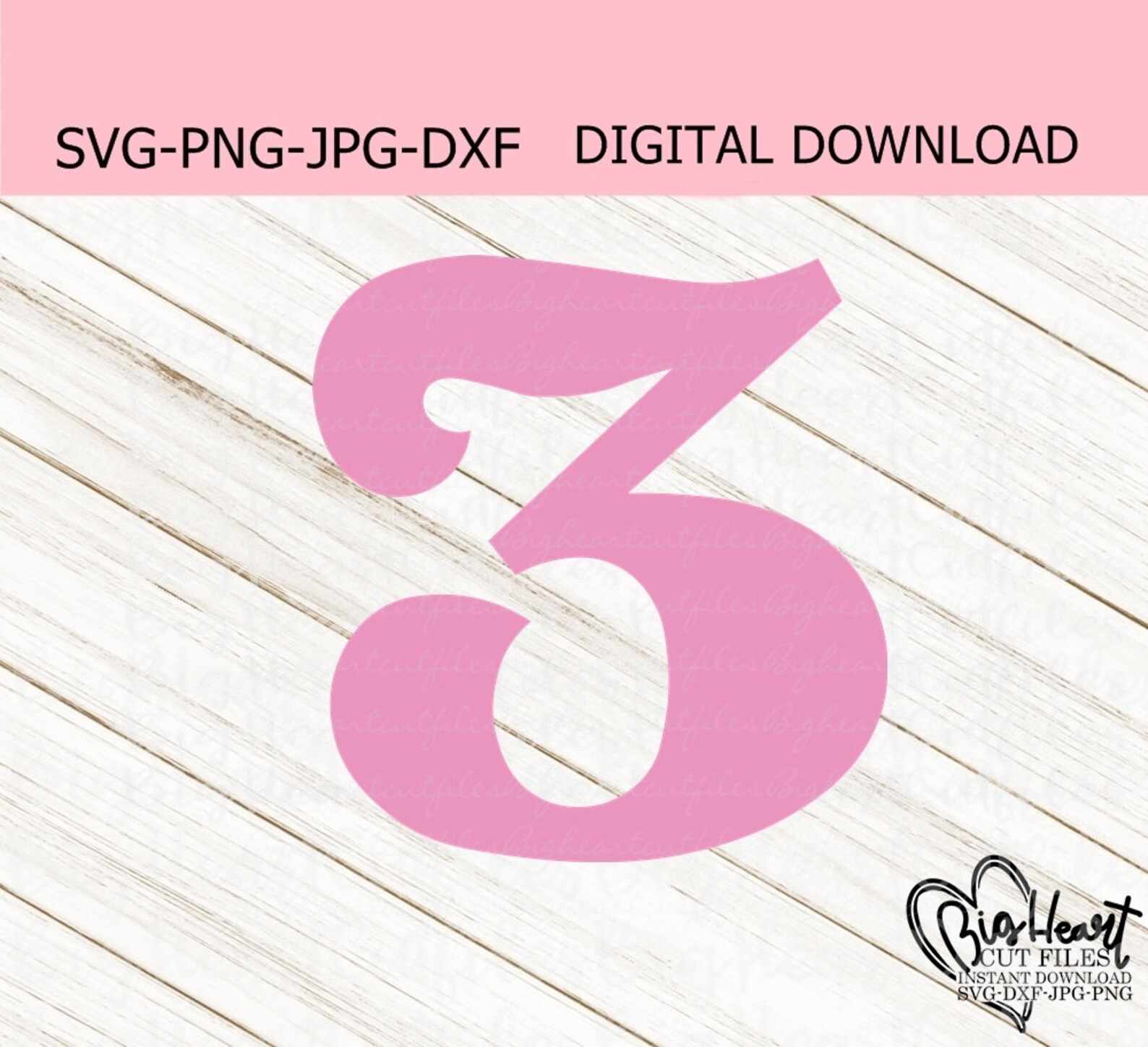 Number 3 Svg Png Jpg Dxf Birthday Number 3 Svg 3rd - Etsy