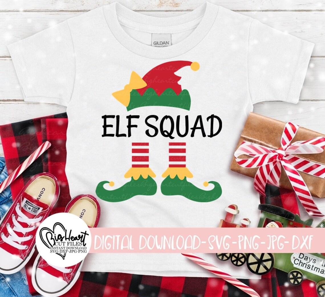 Elf Squad Svg Png Jpg Dxf Elf Svg Elf Squad Cut Files | Etsy