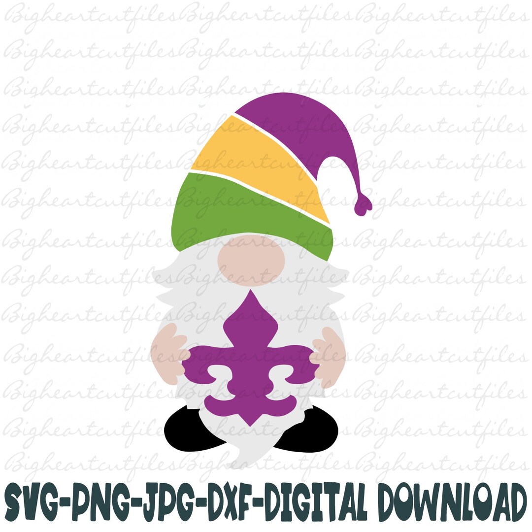 Mardi Gras Svg, Png, Jpg, Dxf, Mardi Gras Gnome, Mardi Gras Prade Svg ...