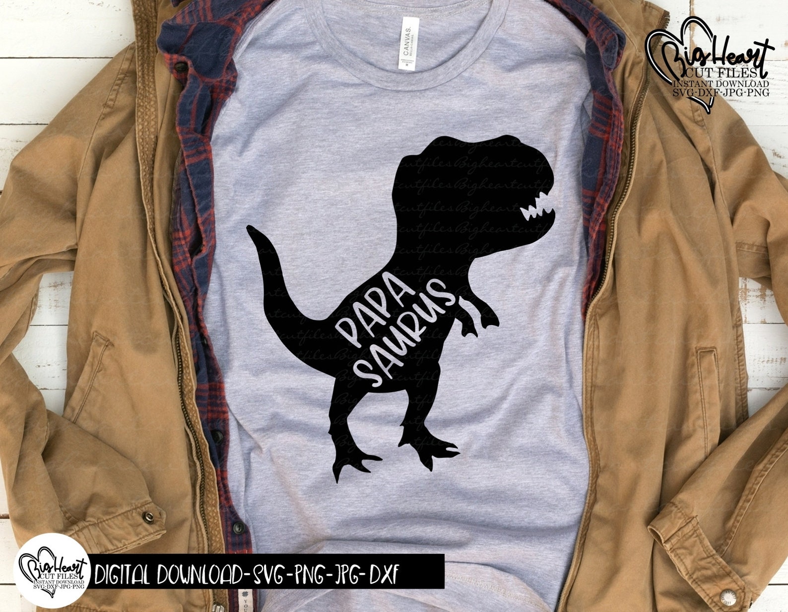 Papa Saurus Svg Png Jpg Dxf T-rex Dinosaur Svg Dinosaur - Etsy