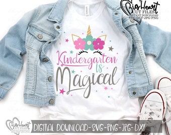 Preschool is Magical Svg Png Jpg Dxf Unicorn Girl | Etsy