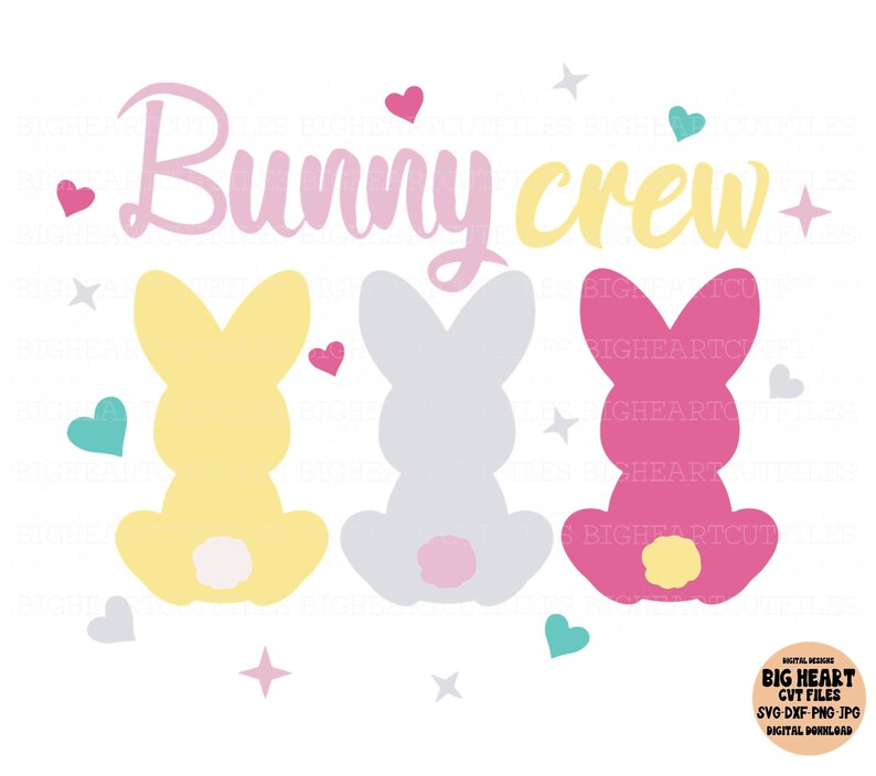 Bunny Crew Svg Png Jpg Dxf Easter Bunnies Svg Rabbit - Etsy