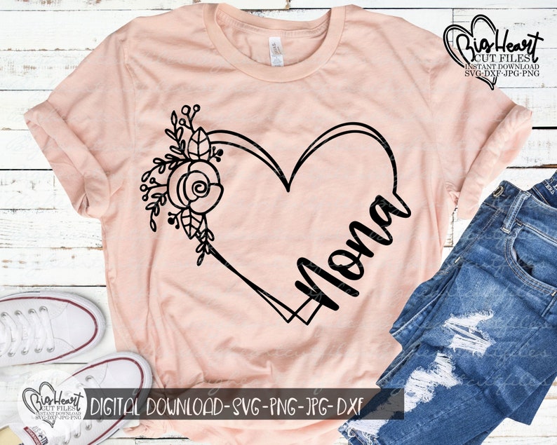 Nona Heart Svg Png Jpg Dxf Nona Svg Nona Cut File - Etsy