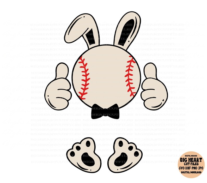 Easter Bunny Svg Png Jpg Dxf Baseball Svg Easter Bunny - Etsy