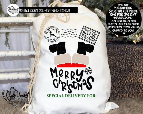 Funny Santa Sack Svg Png Jpg Dxf Design Santa Svg Santa | Etsy