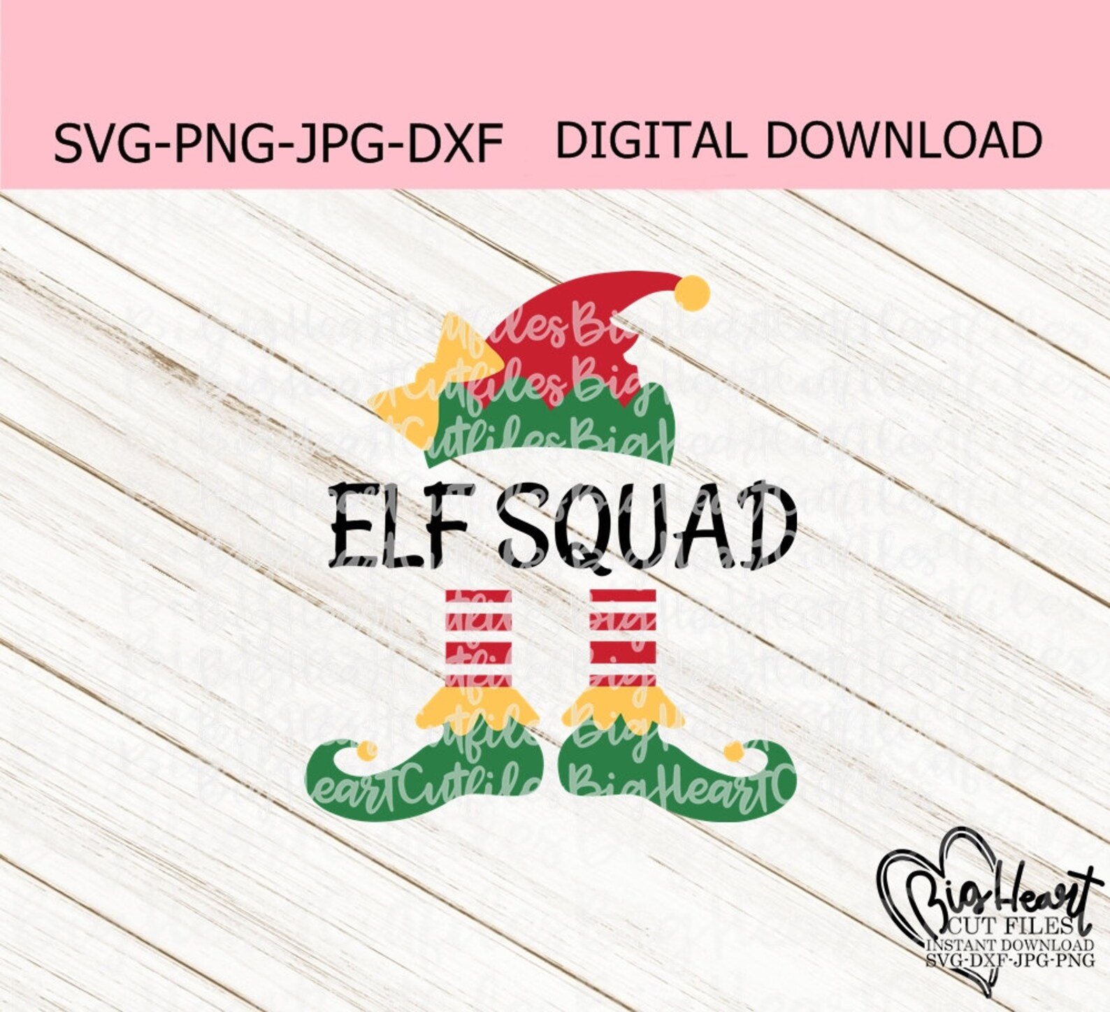Elf Squad Svg Png Jpg Dxf Elf Svg Elf Squad Cut Files | Etsy