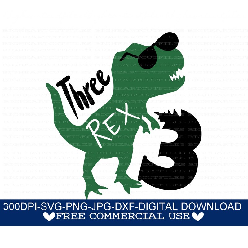 Three Rex Svg - Etsy