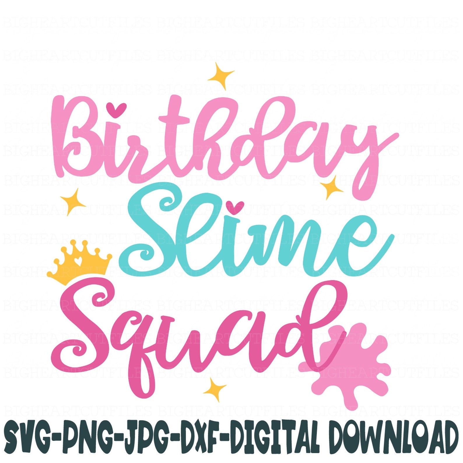 Geburtstag Slime Squad SVG, Png, Jpg, Dxf, Slime Squad Cut-Datei, Slime ...
