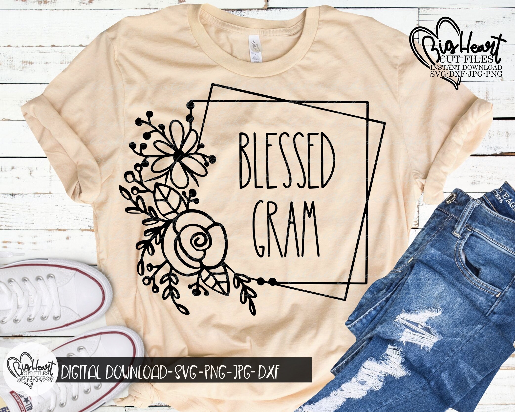Blessed Gram Svg Png Jpg Dxf Gram Svg Sayings Grandma - Etsy