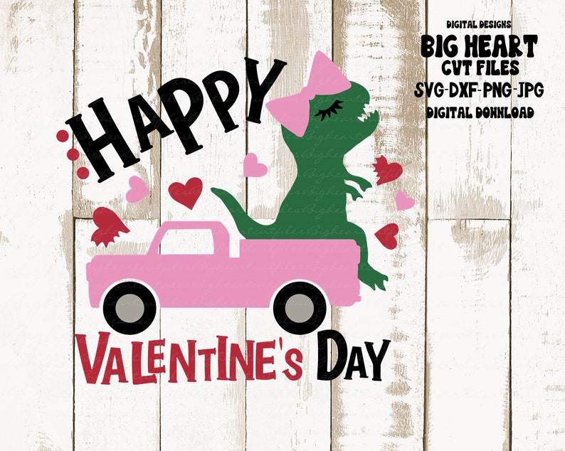 Valentine Dinosaur Svg Png Jpg Dxf Dinosaur Girl Valentine - Etsy
