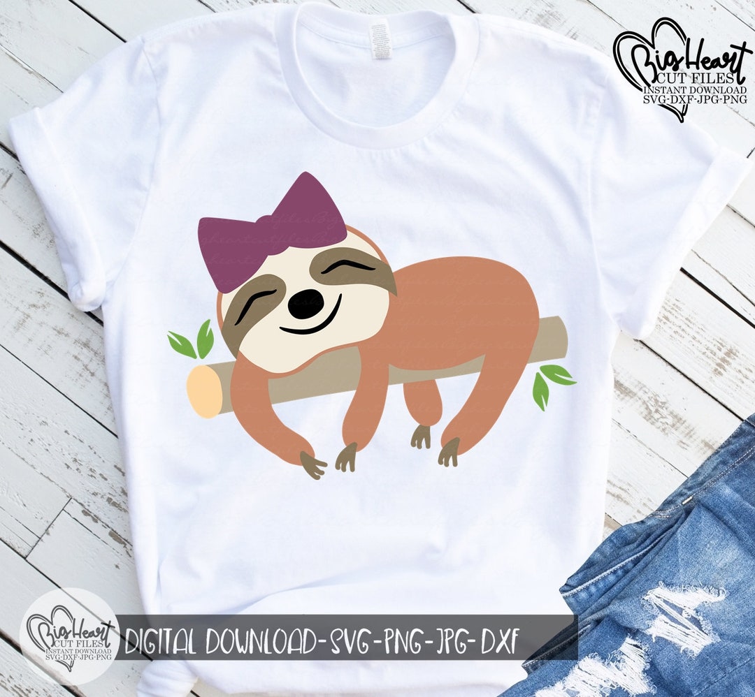 Sloth Svg Png Jpg Dxf Sloth Cut File Mama Sloth Svg Baby - Etsy