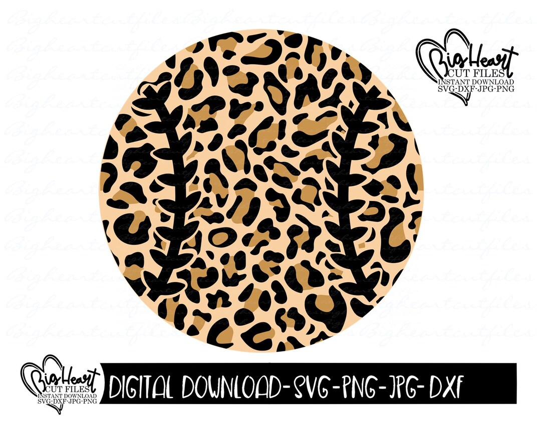 Leopard Baseball Ball Svg, Png, Jpg, Dxf, Baseball Svg, Leopard ...