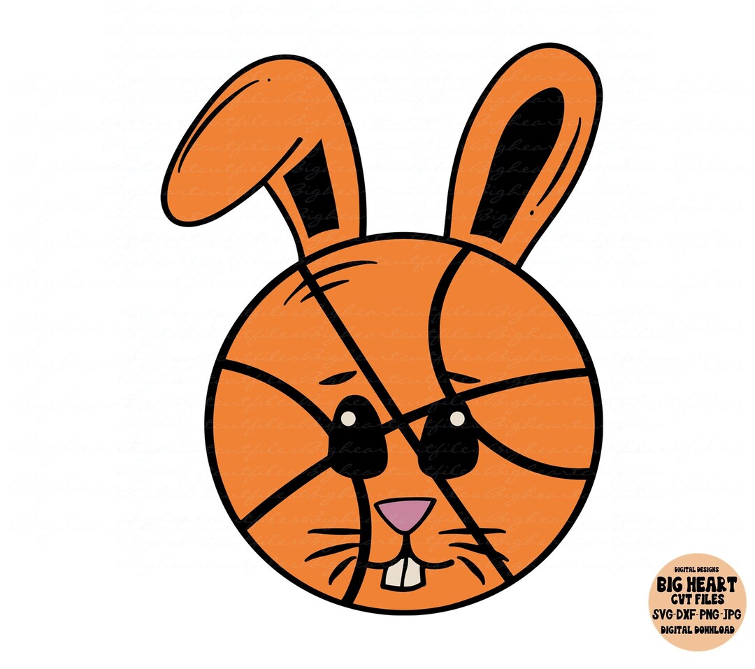 Basketball Bunny Svg, Png, Jpg, Dxf, Basketball Svg, Easter Bunny Svg ...