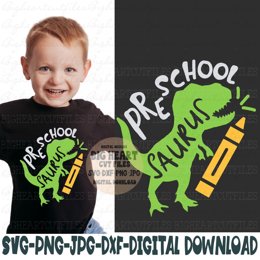 Preschool Saurus Svg Png Jpg Dxf Dinosaur Back to School Svg Kids ...