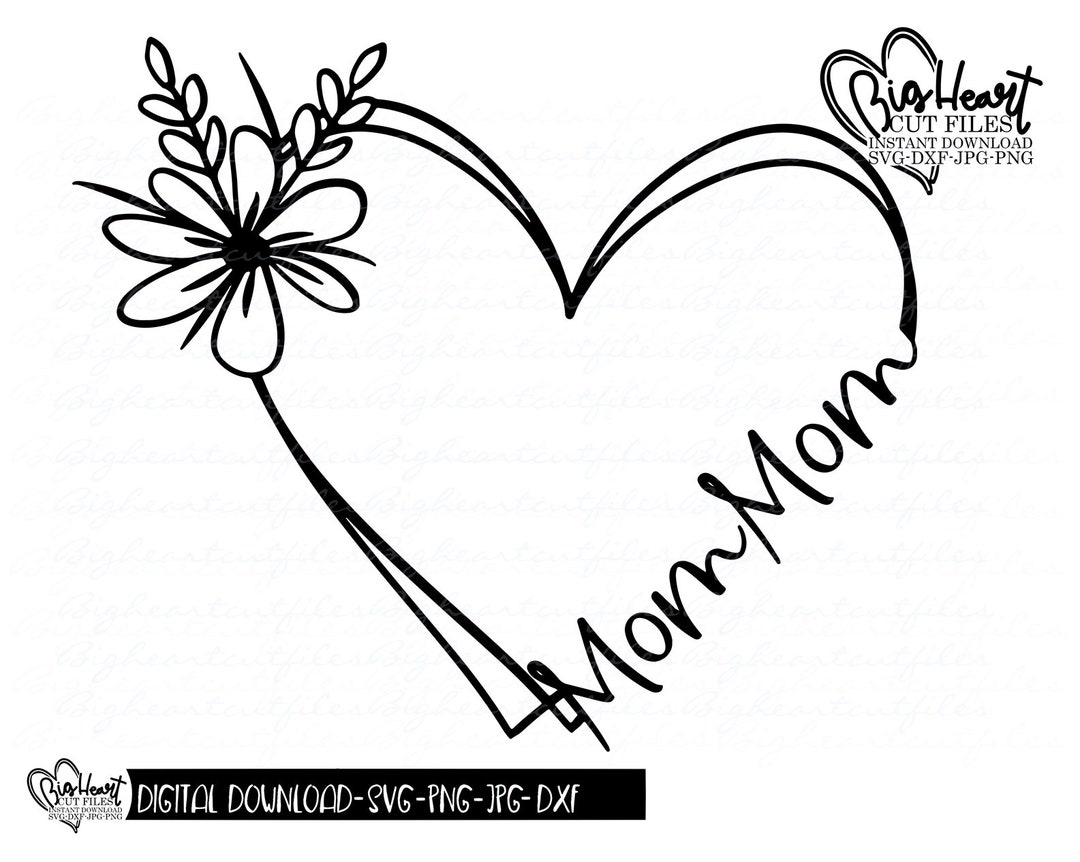 Mommom Heart Svg Png Jpg Dxf Mothers Day Svg Mom Mom Svg - Etsy