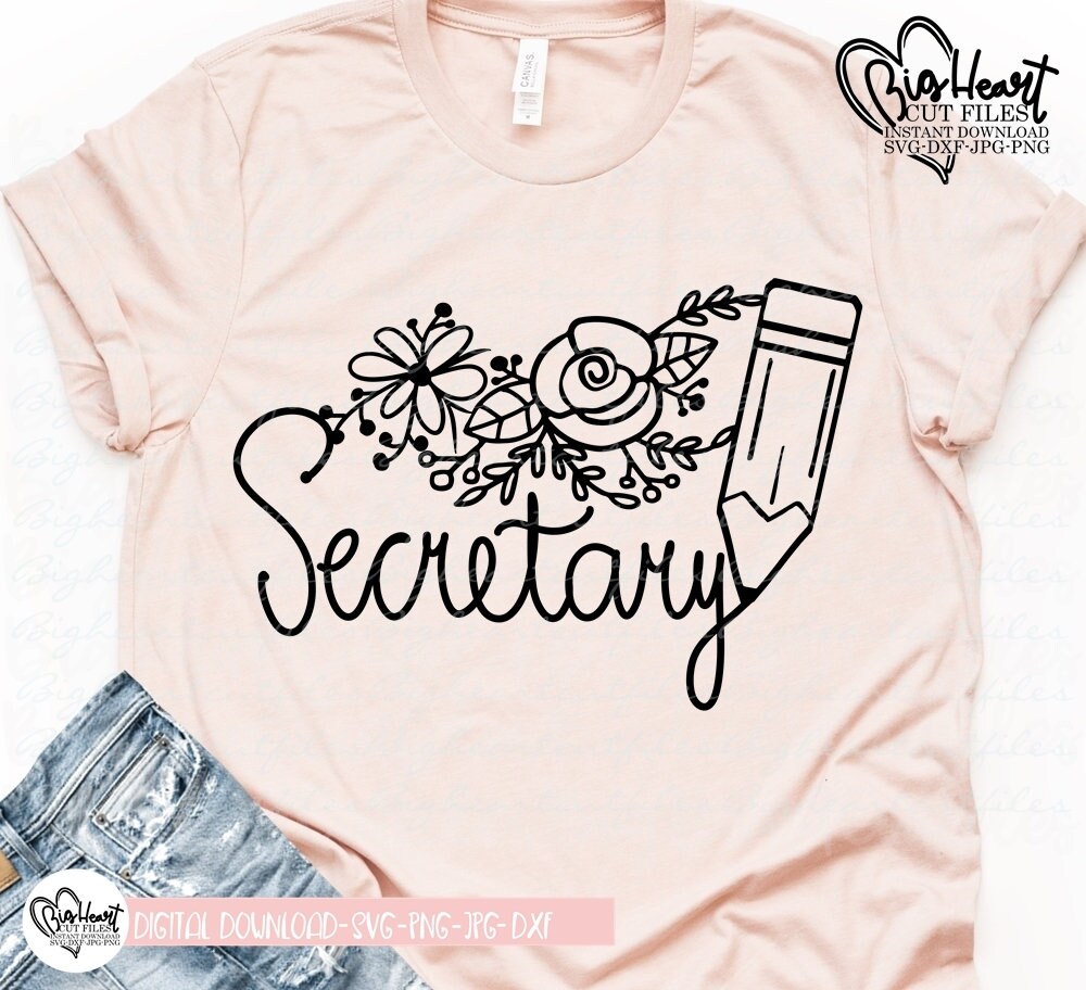Secretary Svg Png Jpg Dxf Secretary Cut File Silhouette | Etsy Canada