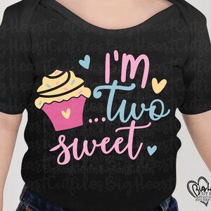 I'm Two Sweet Svg 2nd Birthday Svg Png Jpg Dxf 2nd | Etsy
