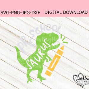 Preschool Saurus Svg Png Jpg Dxf Dinosaur Svg Back to - Etsy
